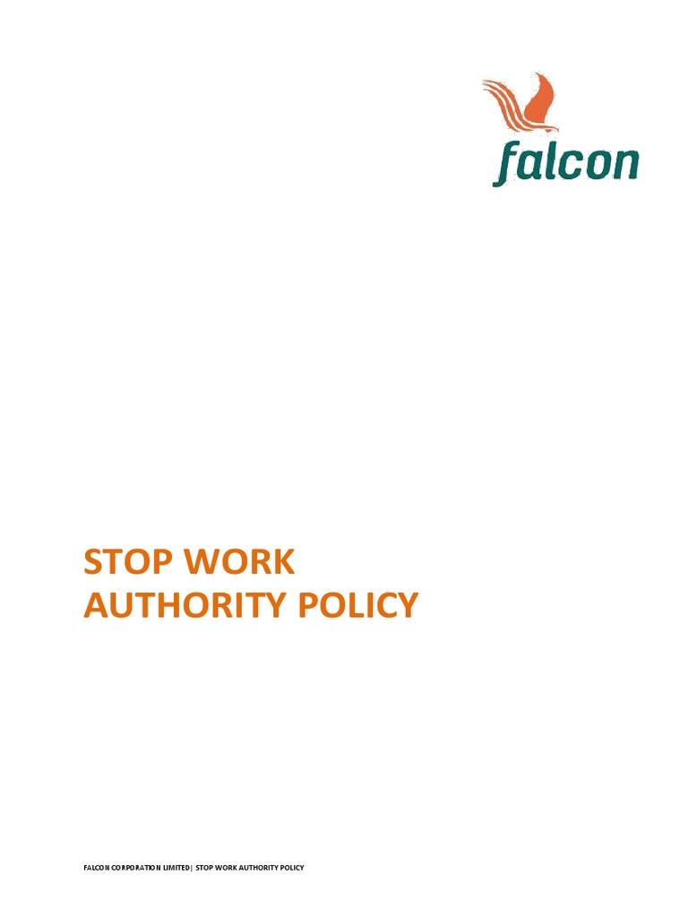 Stop Work Policy PDF | PDF | Safety | Risk