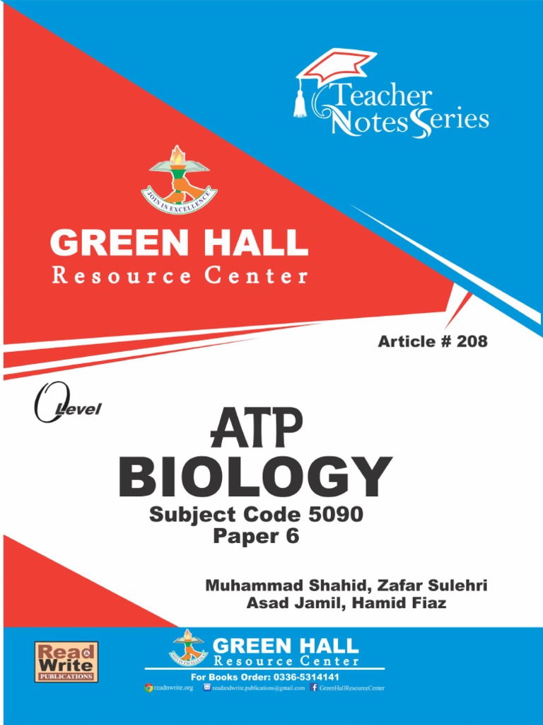 208 Biology O Level ATP Notes | PDF | Photosynthesis | Breathing