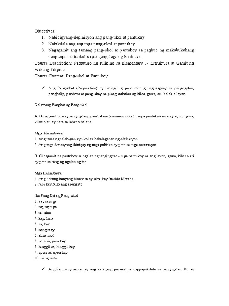 Finals Filipino Handouts 2 | PDF