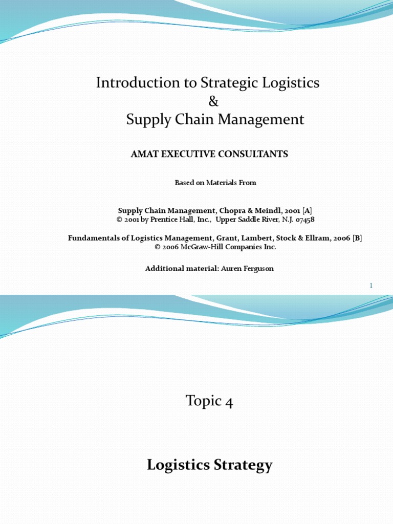 Introduction To Strategic Logistics & Supply Chain Management | PDF ...
