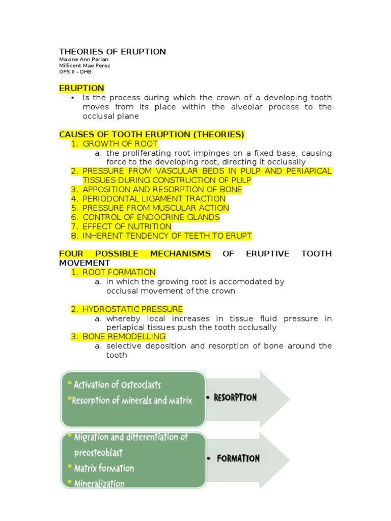 Theories of Eruption | PDF