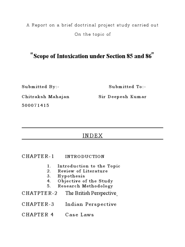 IPC Project | PDF | Recklessness (Law) | Mens Rea