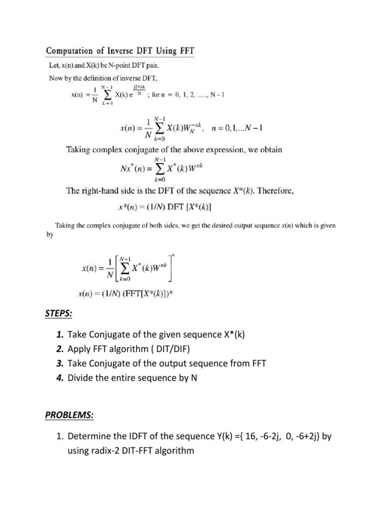 Convolution & IDFT Part 6 PDF | PDF | Discrete Fourier Transform ...