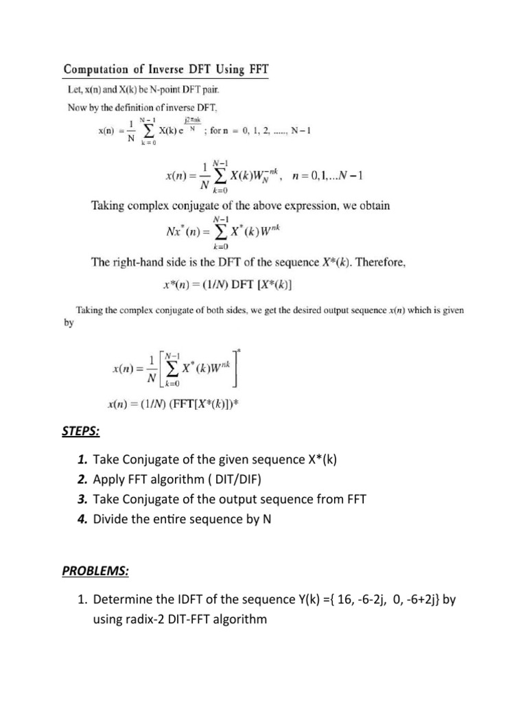 IDFT & CONVOLUTIONS - PROBLEMS Part 6 | PDF | Discrete Fourier Transform | Convolution