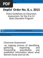 Deped Standard Table of Specification Format | PDF