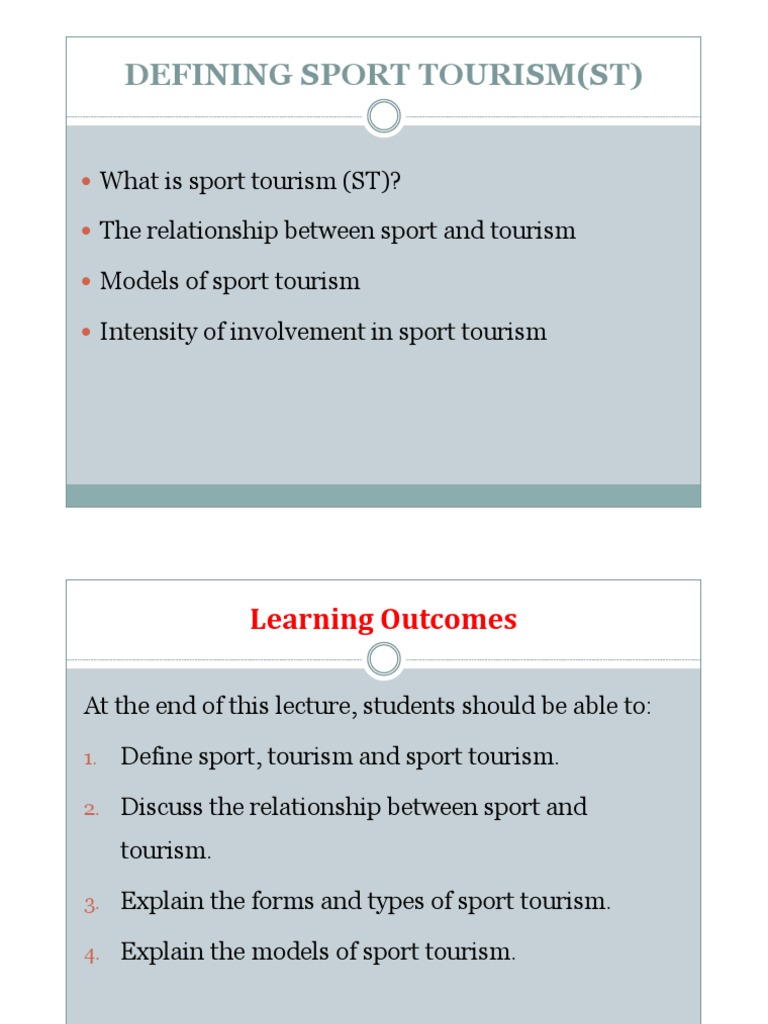 Defining Sport Tourism Concepts | PDF | Tourism | Sports