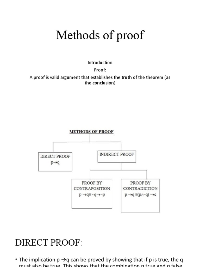 Methods of Proof | PDF | Mathematical Proof | Number Theory