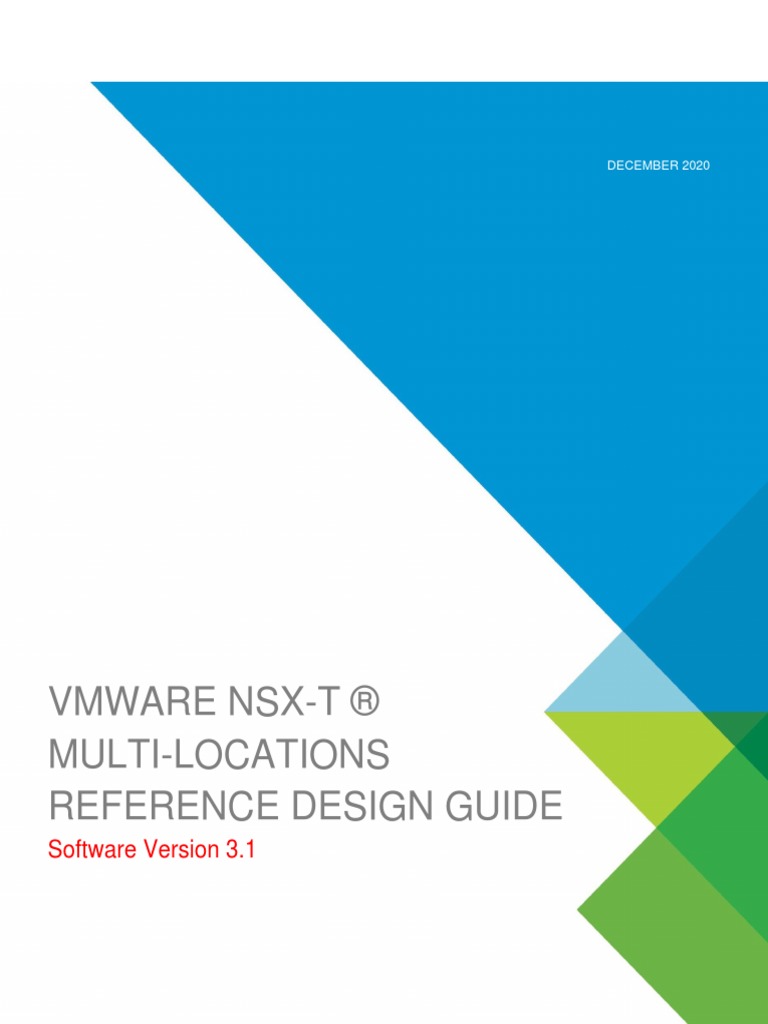 Design Guide - NSX-T 3.1 Multi-Locations-v1.3 | PDF | Computer Cluster ...
