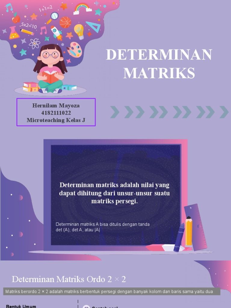 Determinan Matriks Sma | PDF