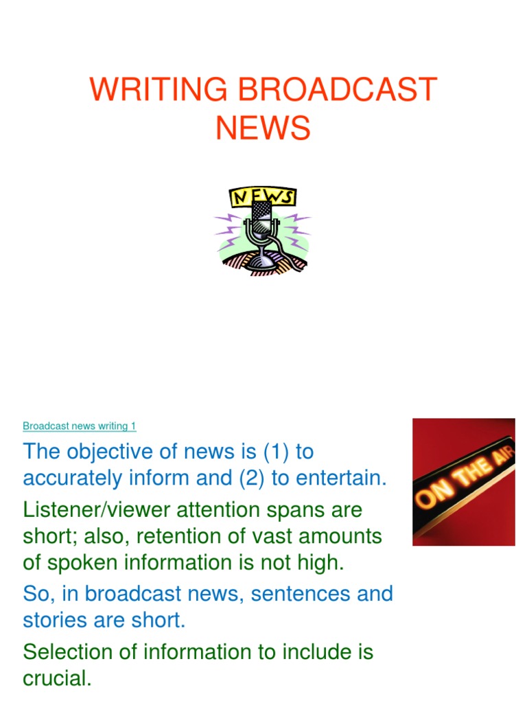 Writing Broadcast News | PDF | News | Mass Media