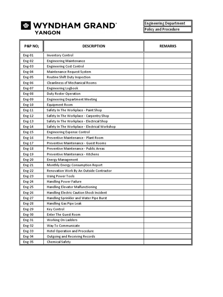 Engineering Department Policies Overview | PDF | Technology & Engineering