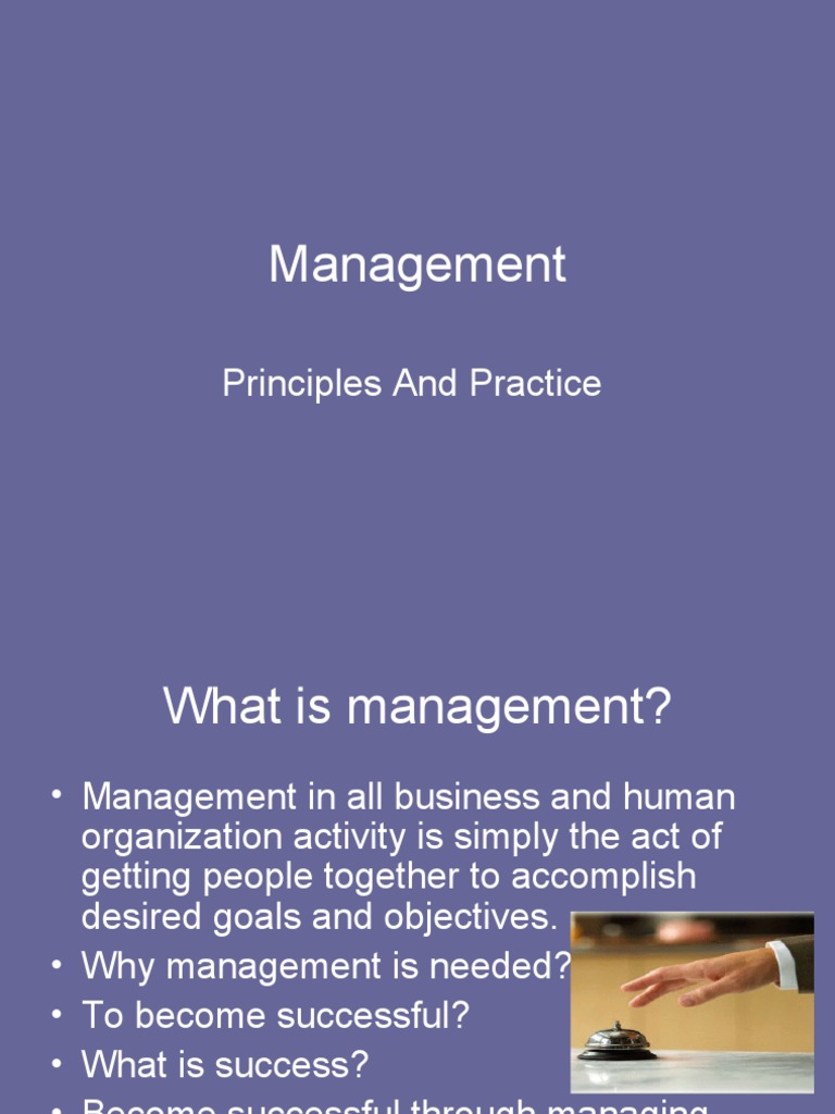 Management: Principles and Practice | PDF | Employment | Knowledge