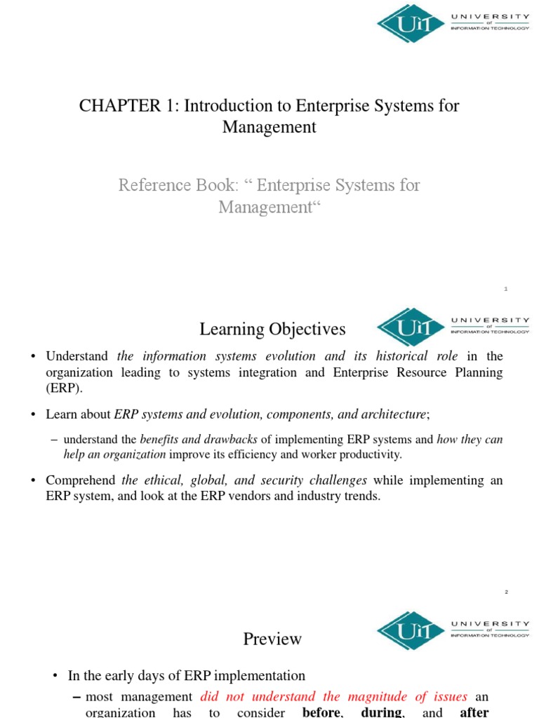 CHAPTER 1: Introduction To Enterprise Systems For Management | Download ...