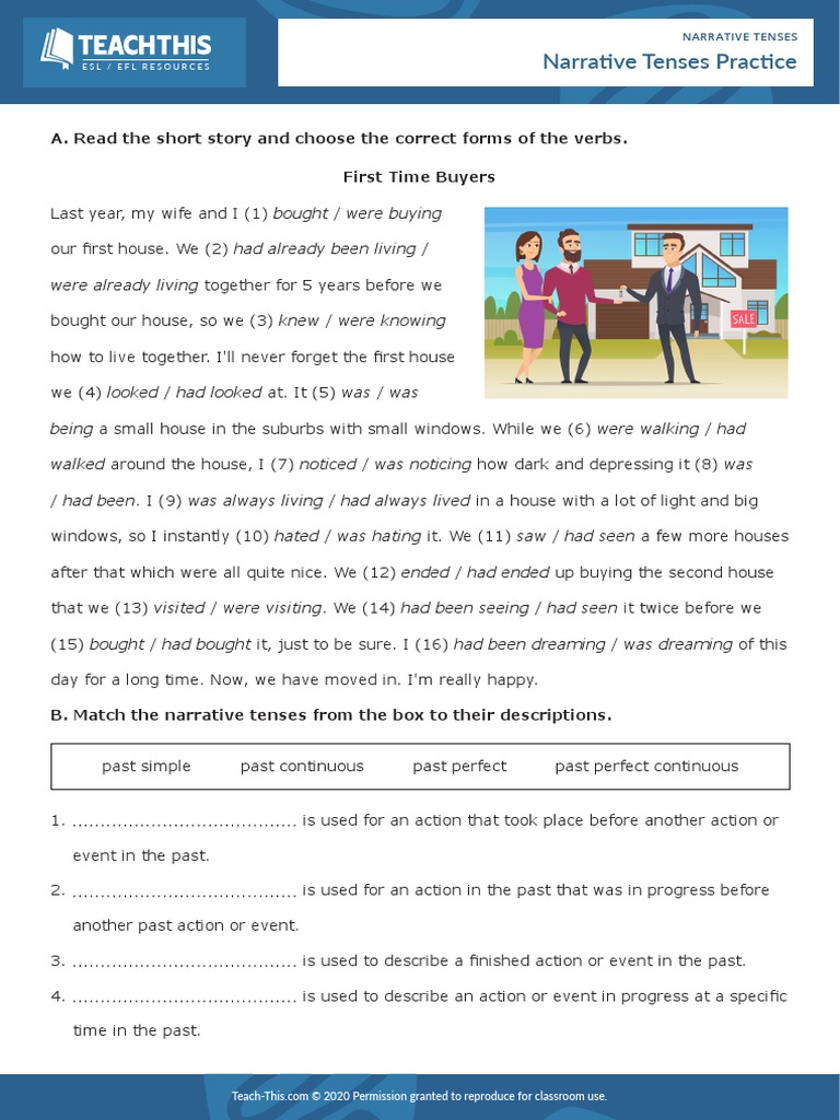 9TH Grade Narrative-Tenses-Practice PDF | Download Free PDF ...