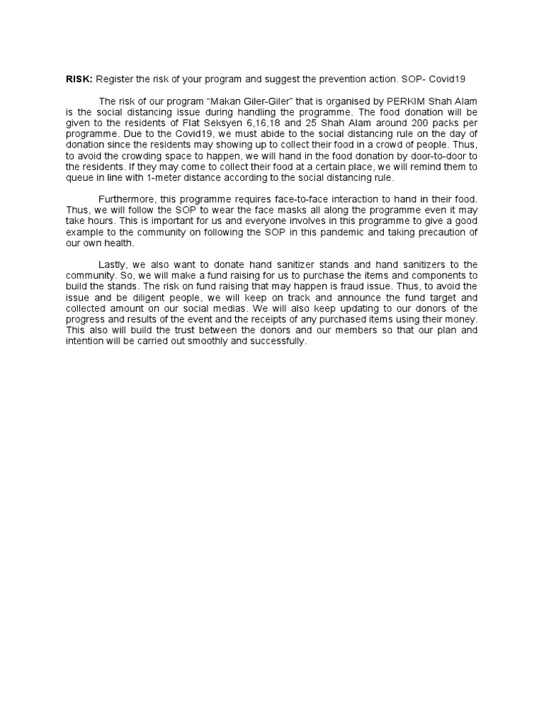 RISK: Register The Risk of Your Program and Suggest The Prevention ...