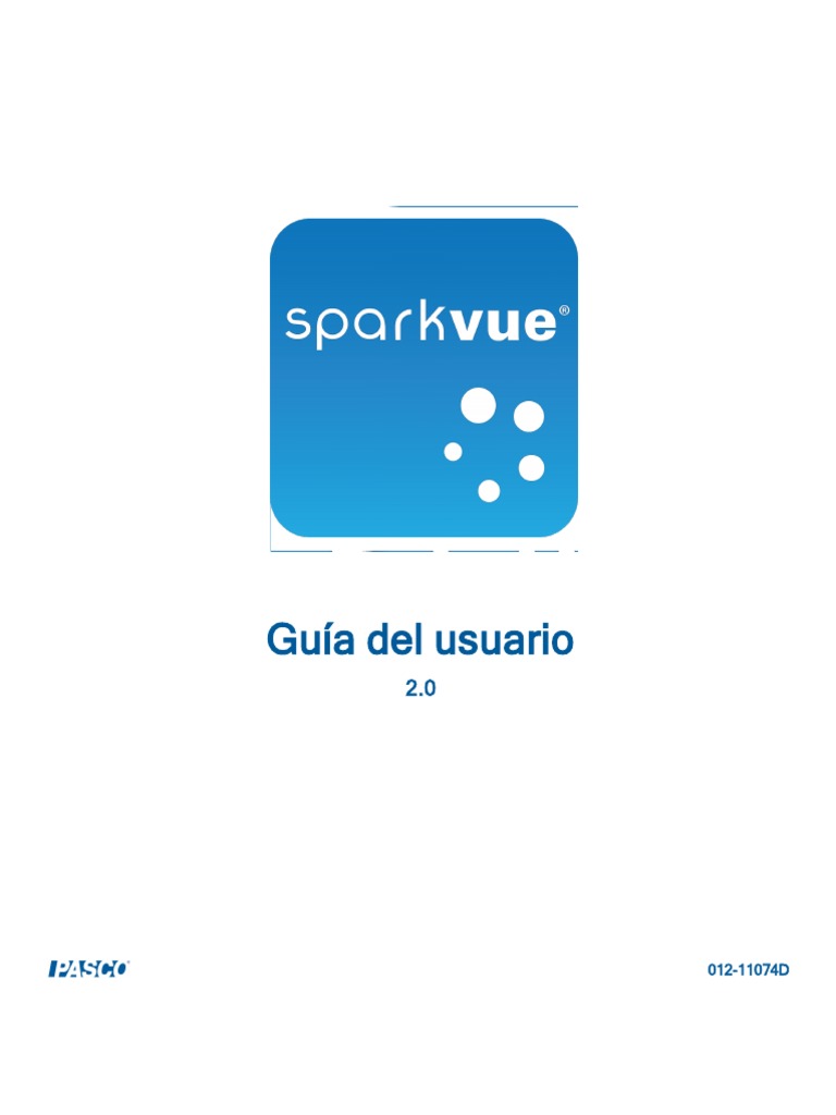 SPARKvue 2.0 Spanish Latin America Users Guide PS 2400 PS 2401 PDF | PDF | USB | Monitor de ...