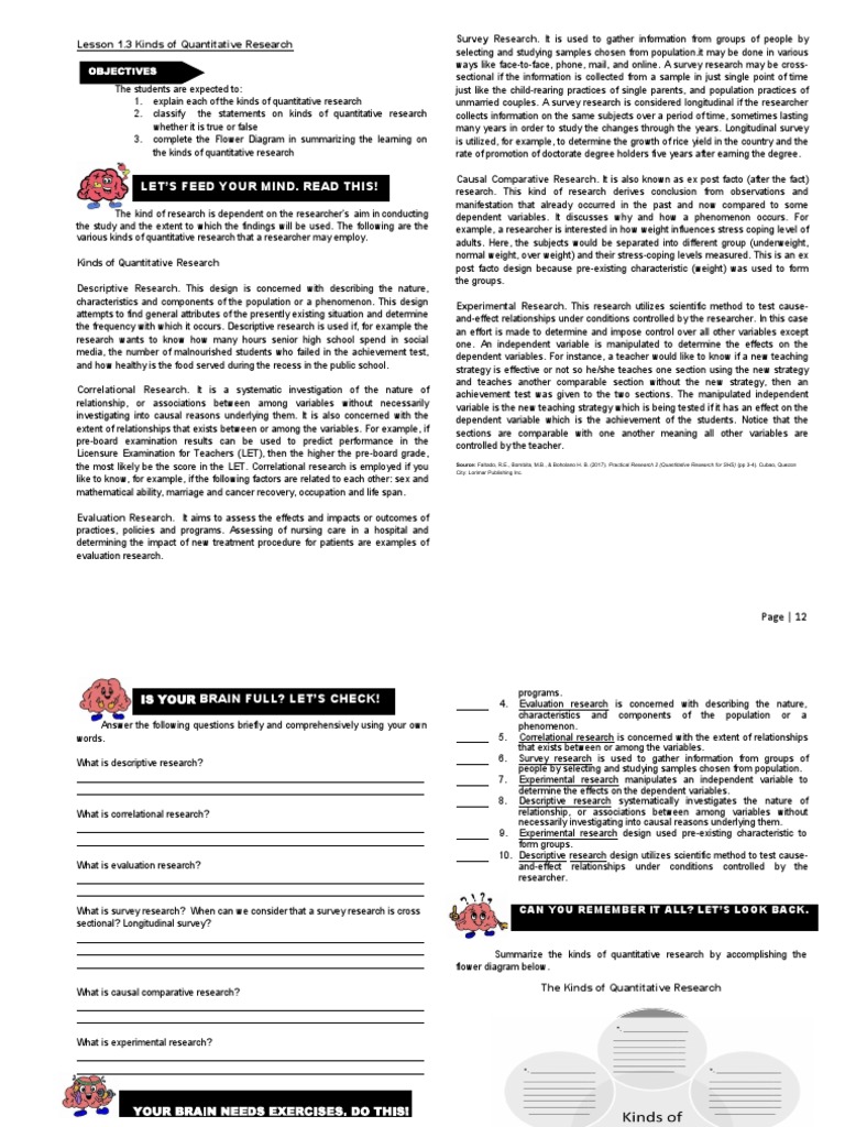 PRACTICAL RESEARCH Module 2 Lesson 1-3 | PDF | Survey Methodology ...