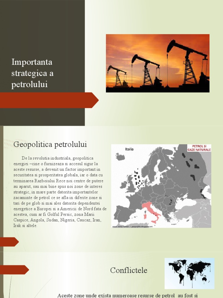 Importanta Strategica A Petrolului Geopolitica | PDF