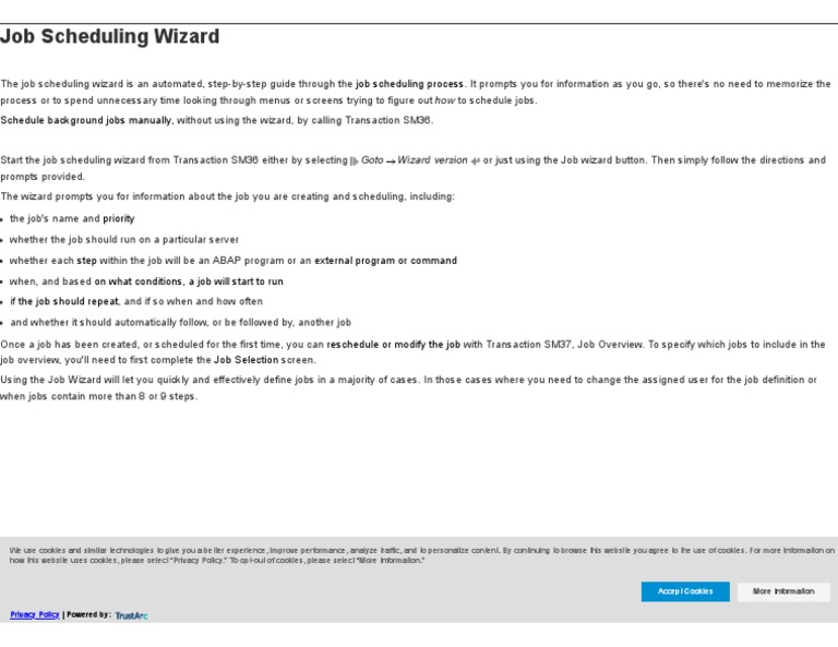 SAP Job Wizard | PDF