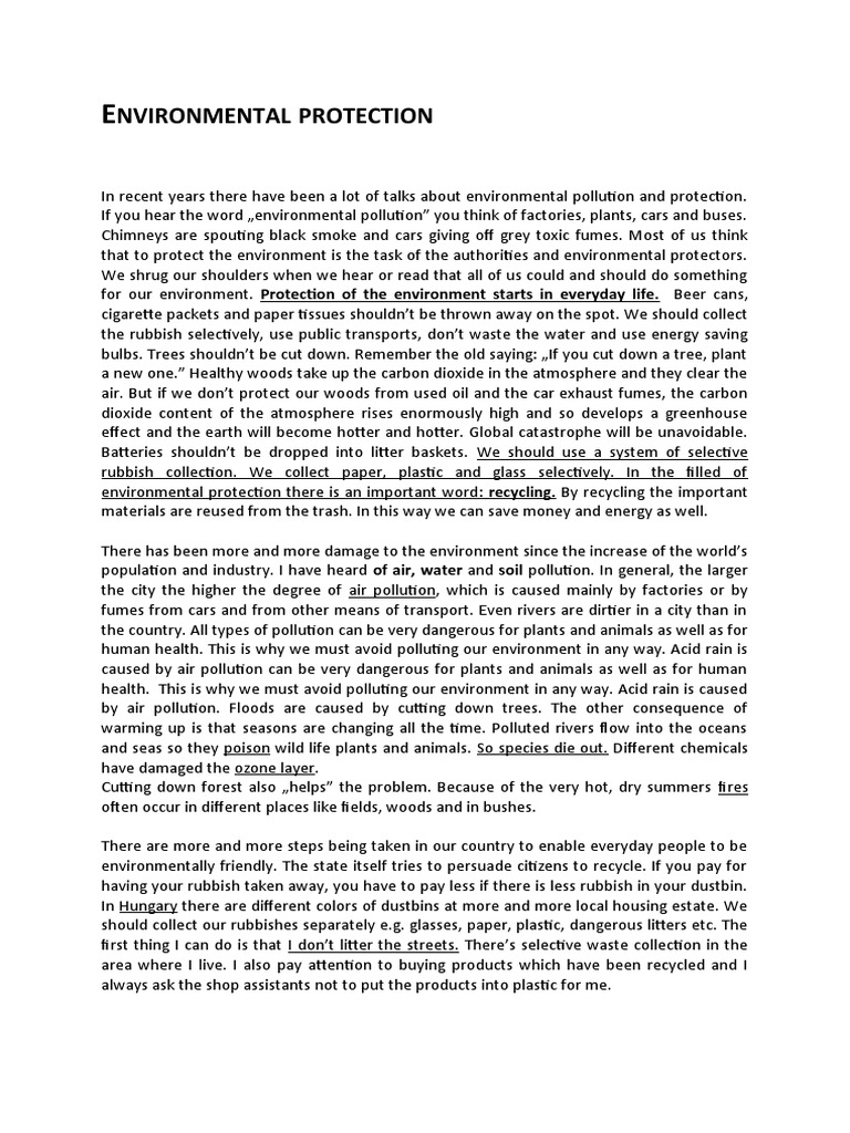 Environmental Protection | PDF | Pollution | Natural Environment