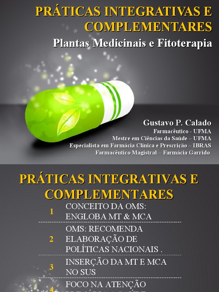 Praticas Integrativas Complementares | PDF | Farmacêutico | Sistema de saúde