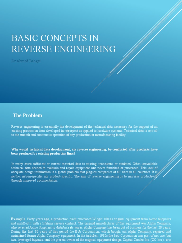 Basic Concepts in Reverse Engineering | PDF | Flashlight | Engineering