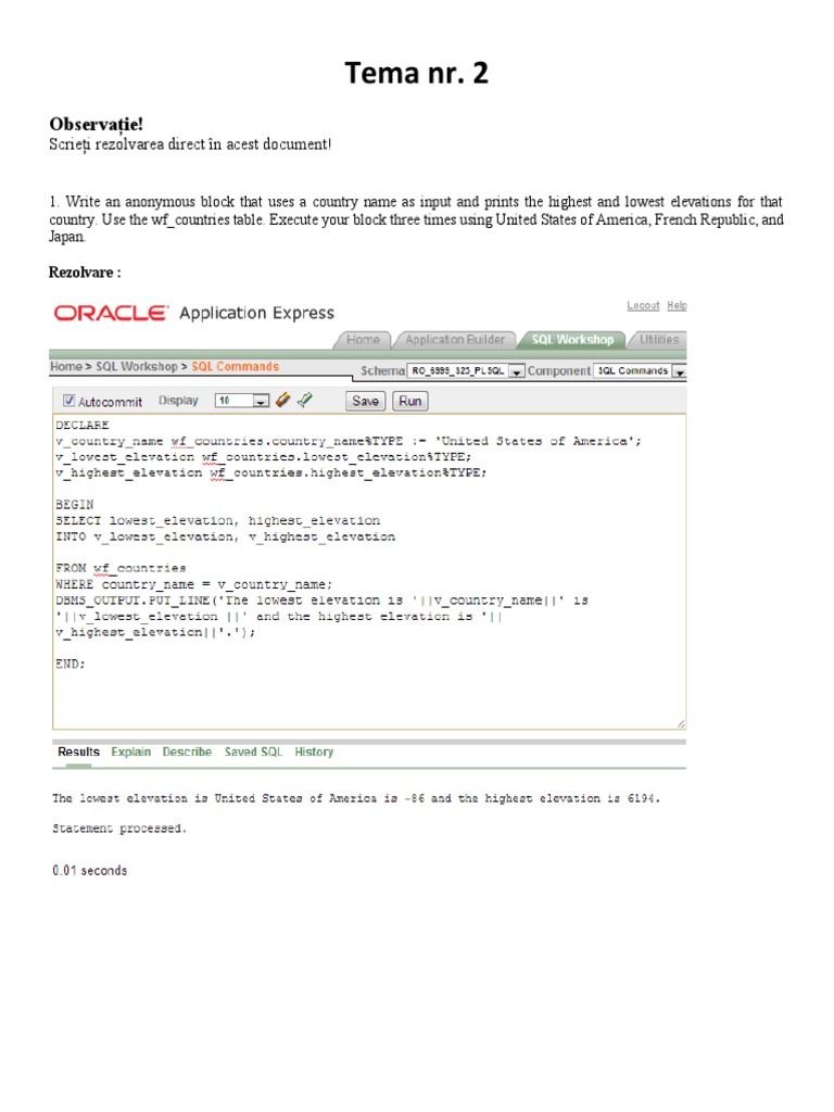 BDII Tema02-Rez | PDF | Pl/Sql | Variable (Computer Science)