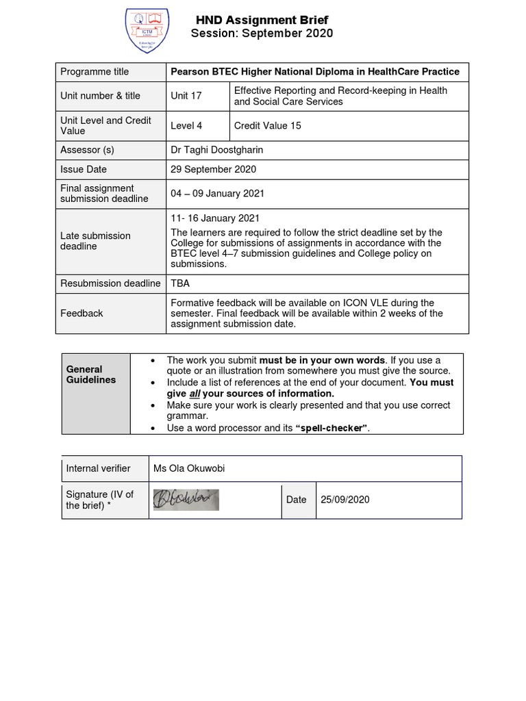 SH-Sept 2020 AB Unit 17 Effective Reporting and Record-Keeping in HSC ...