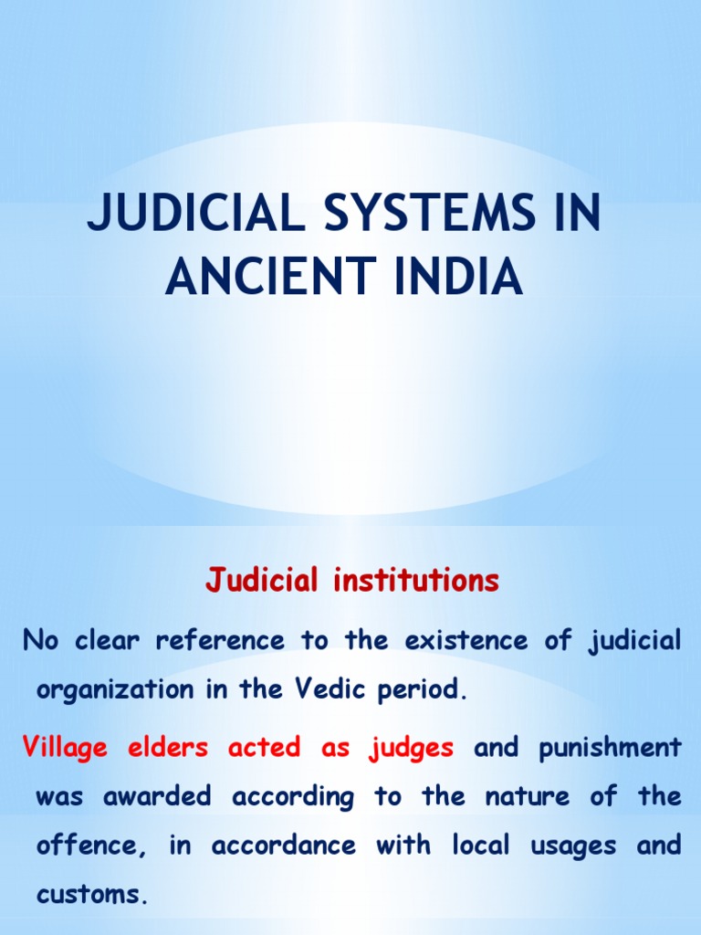 Ancient Indian Judicial Systems Explained | PDF | Judiciaries | Judge