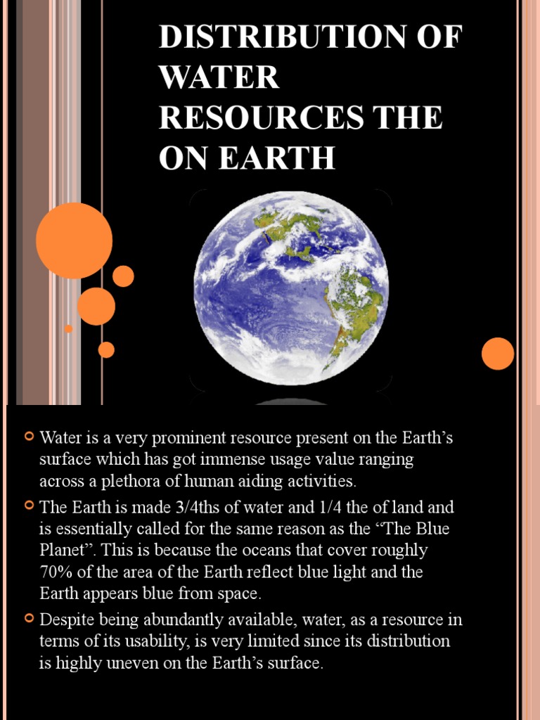 Distribution of Water On Earth | PDF | Groundwater | Fresh Water