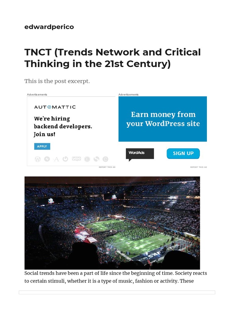 TNCT (Trends Network and Critical Thinking in The 21st Century) | PDF | Global Warming ...