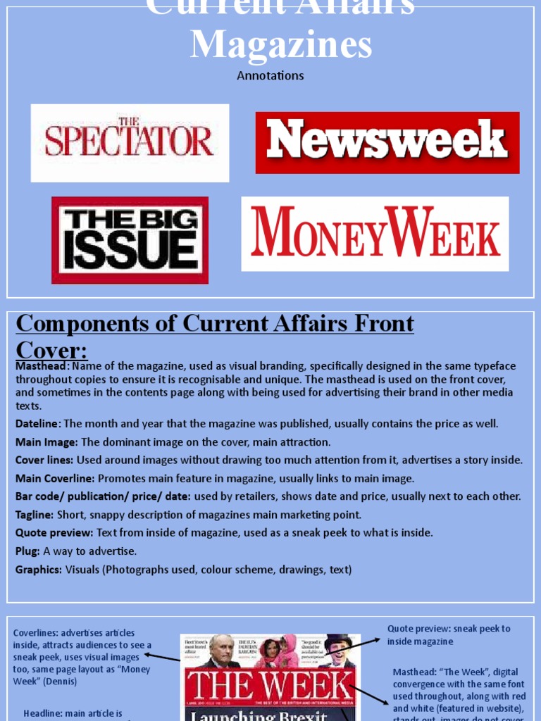 Current Affairs Magazine Examples | PDF | Typefaces | Page Layout