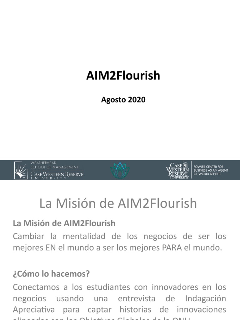 AIM2Flourish Guía Salón 2020 | PDF | Innovación | Iniciativa empresarial
