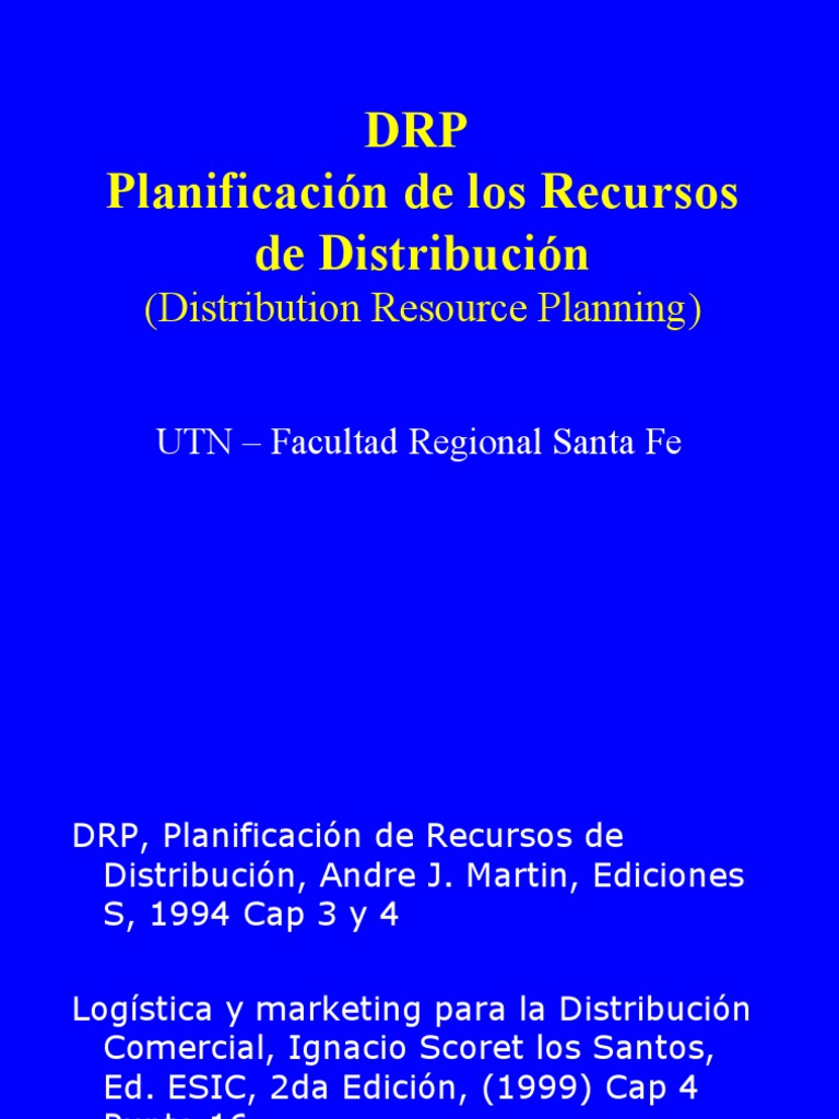 DRP Planificación de Los Recursos de Distribución: (Distribution ...