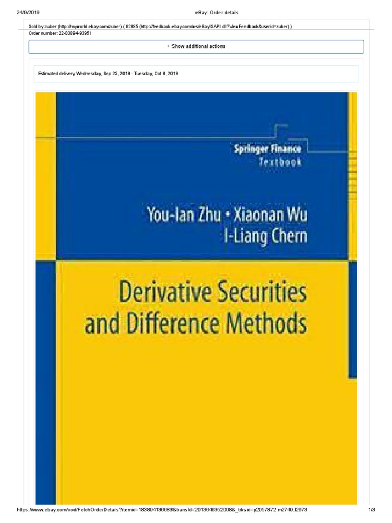 Derivative Securities and Difference Methods | PDF | Business | Market ...