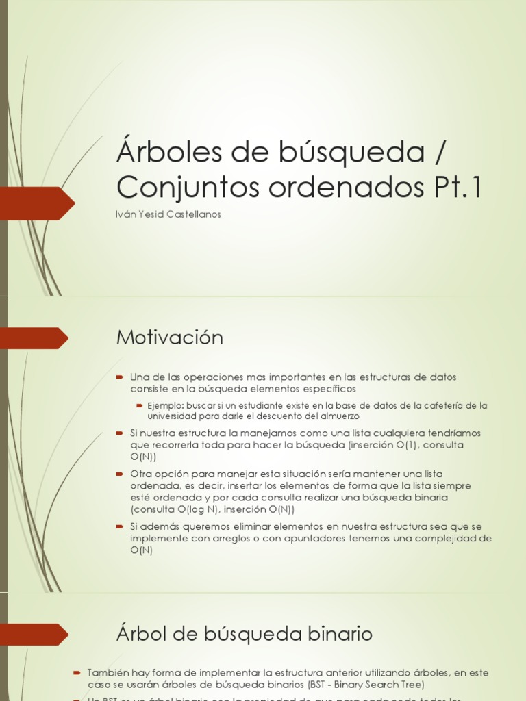 árboles De Búsqueda Binarios Pdf Recuperación De Información