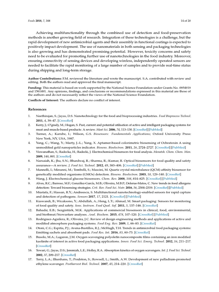 Chemical and Biological Sensors For Food-Quality Monitoring and Smart ...