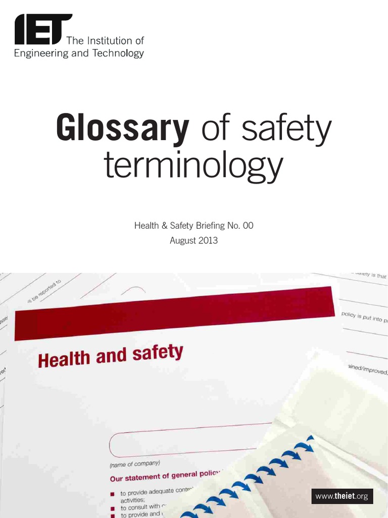 Glossary of Safety Terminology | PDF | Risk | Safety