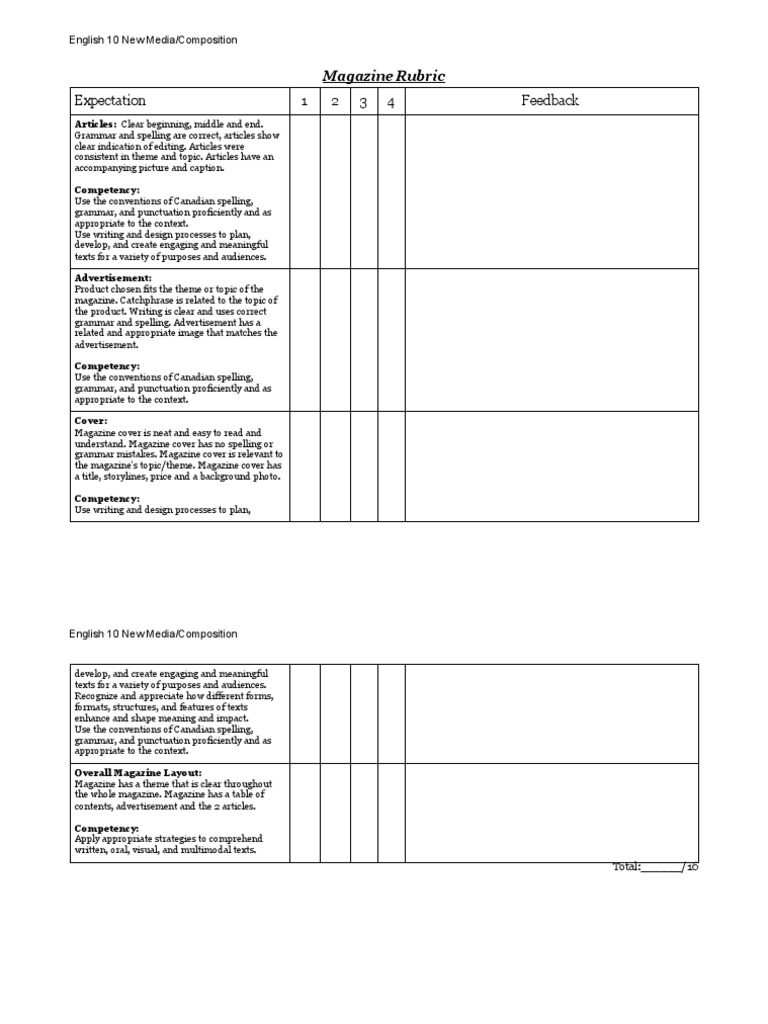 Magazine Rubric | PDF
