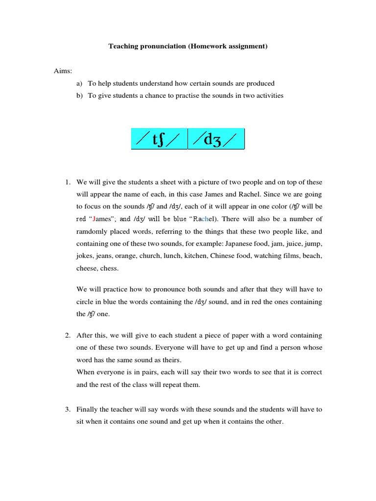 Activities For Teaching Pronunciation | PDF | Language Arts & Discipline