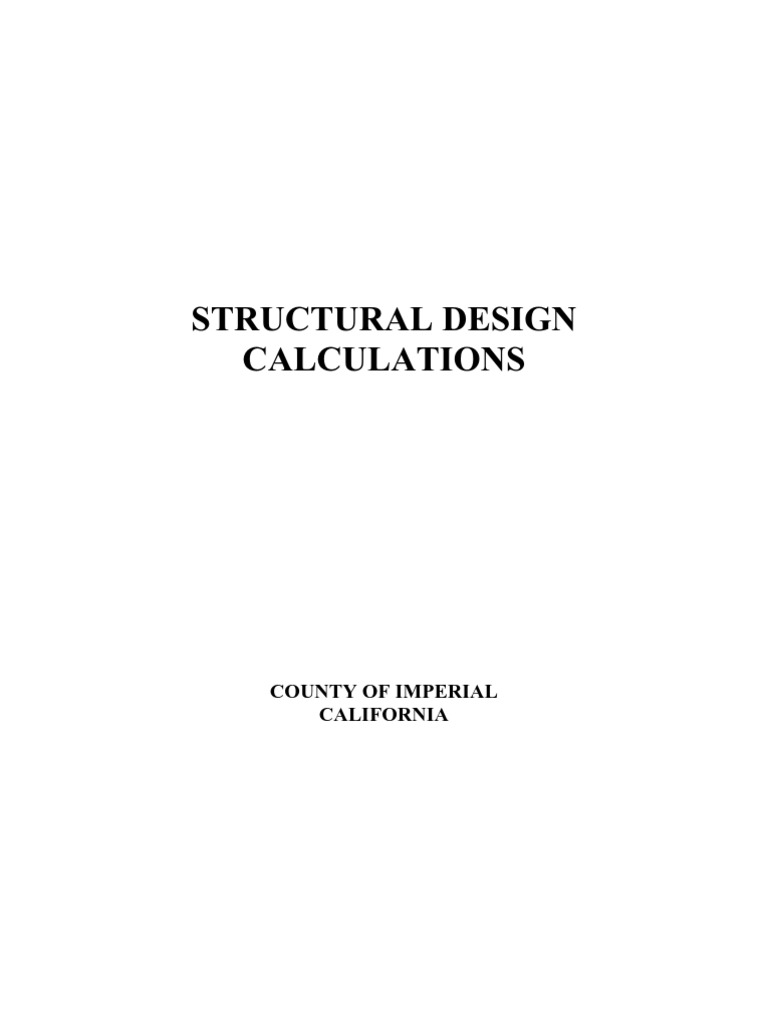 Structural Calculation Report | PDF | Framing (Construction) | Lumber