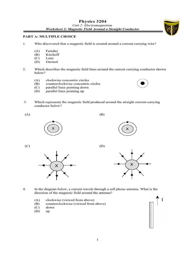 Physics 3204: Part A: Multiple Choice | PDF
