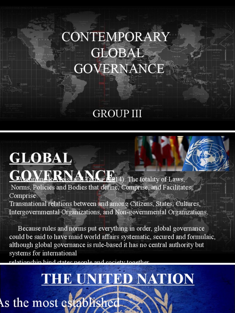 Contemporary Global Governance: Group Iii | PDF | United Nations ...
