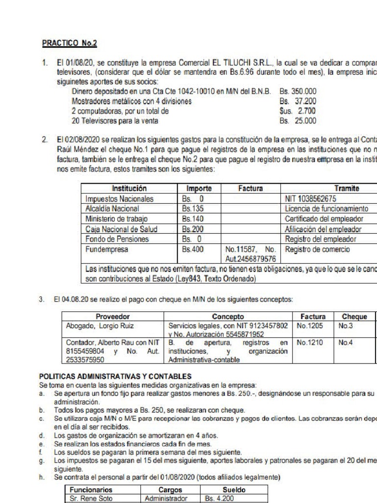 Practico 2 Upds | PDF | Contabilidad | Bancos