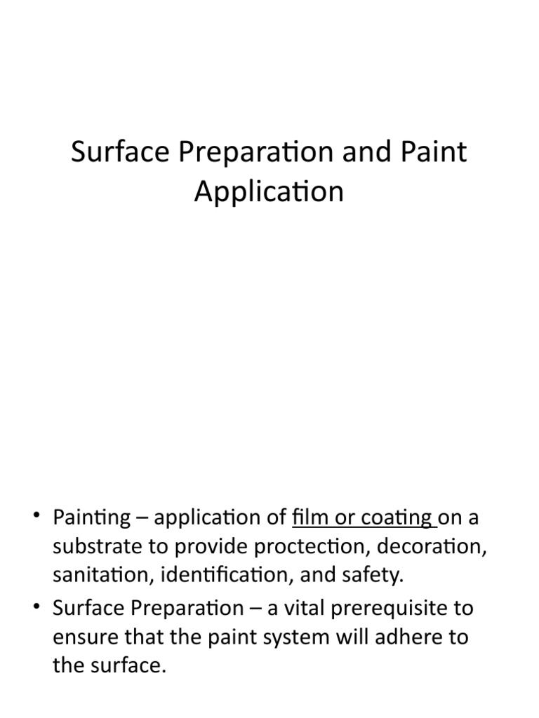 Surface Preparation for Paint Application | PDF | Paint | Materials