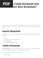 Sample Cable Schedule | PDF | Electrical Engineering | Building Engineering