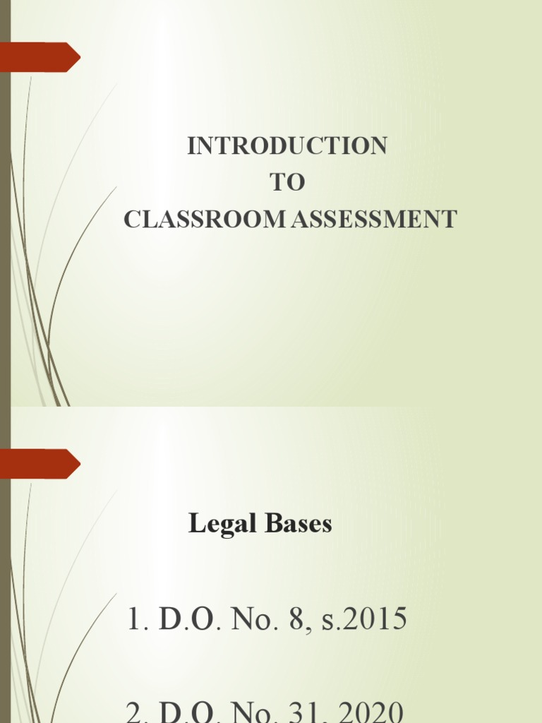 iNTRO-TO-CLASSROOM-ASSESSMENT and Rubrics | PDF | Educational ...