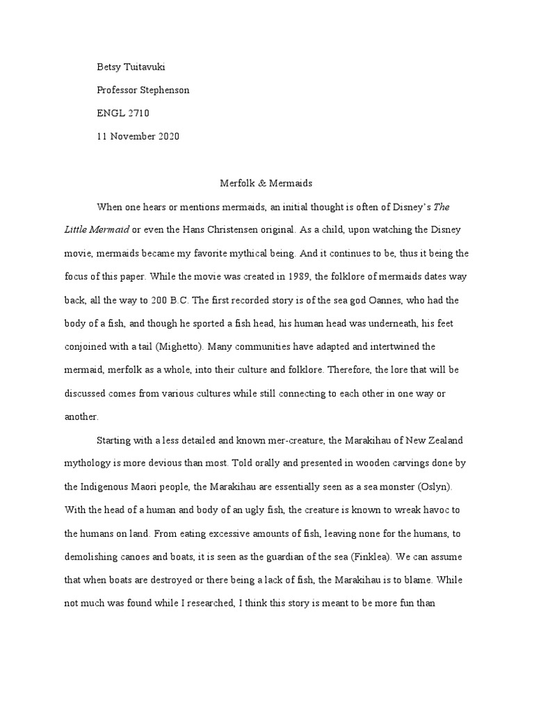 Merfolk-Mermaid Folklore | PDF | Selkie | Mermaid