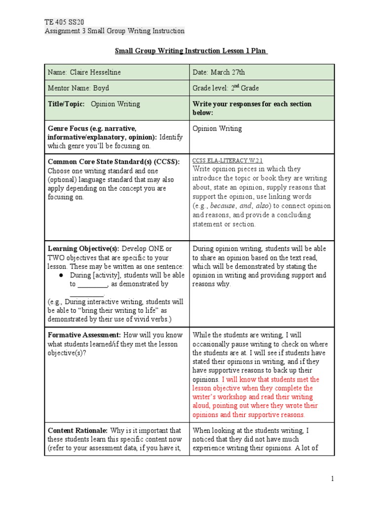 Assignment 3 Writing Final | PDF | Reason | Mentorship