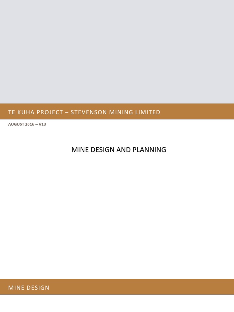 Appendix 15 - Mine Design and Planning 1 | PDF | Coal Mining | Nature